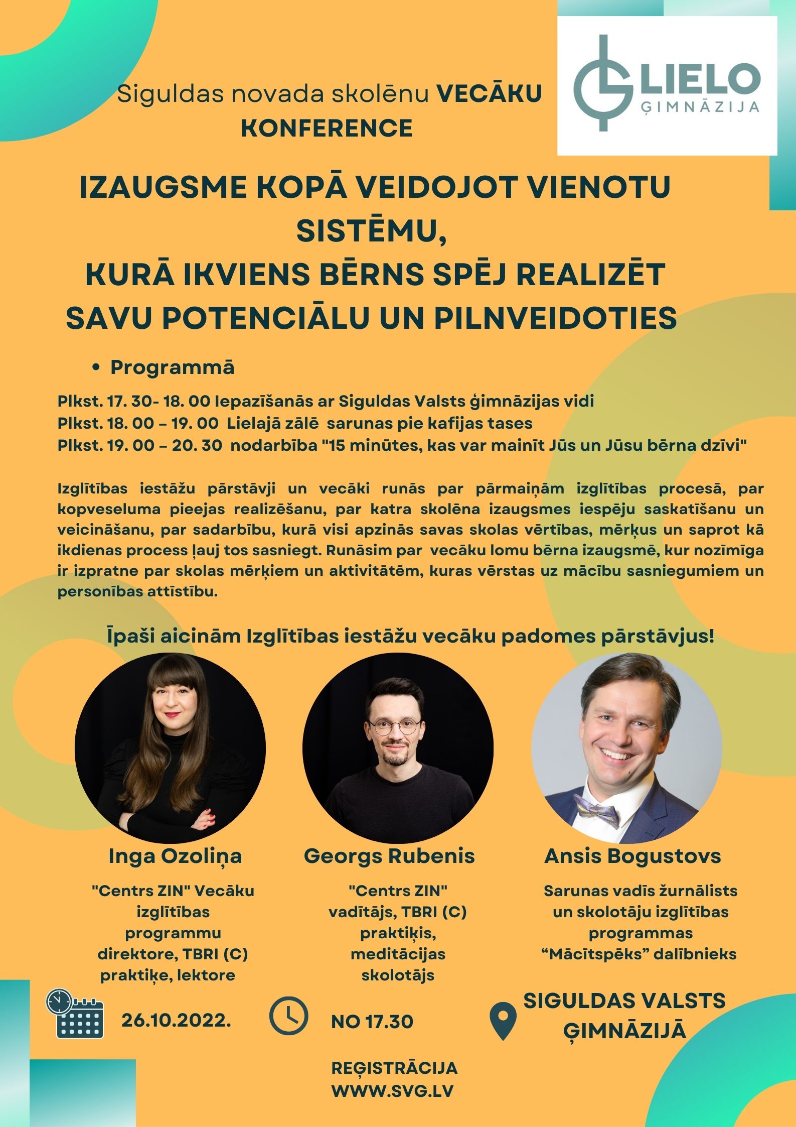PIESAKIES skolēnu VECĀKU KONFERENCEI – SVĢ